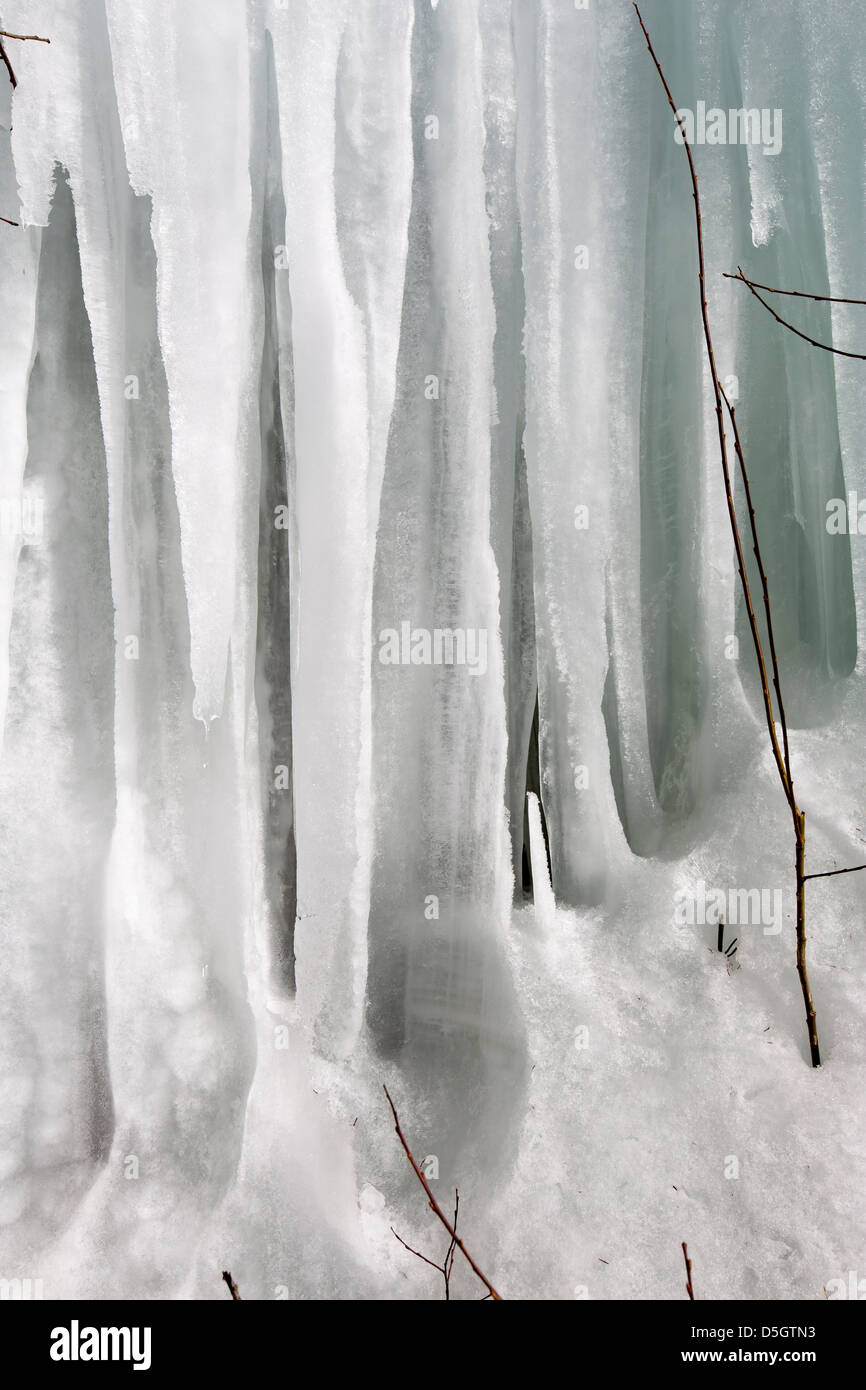 Ice formation on a rock in Norway, Europa Stock Photo - Alamy