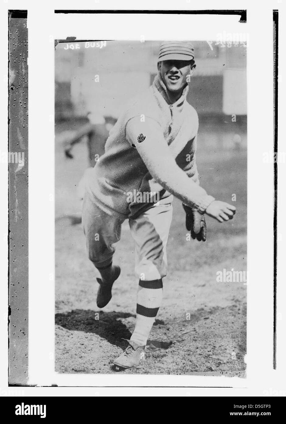 This photograph shows Joe Bush, a pitcher for the Philadelphia ...