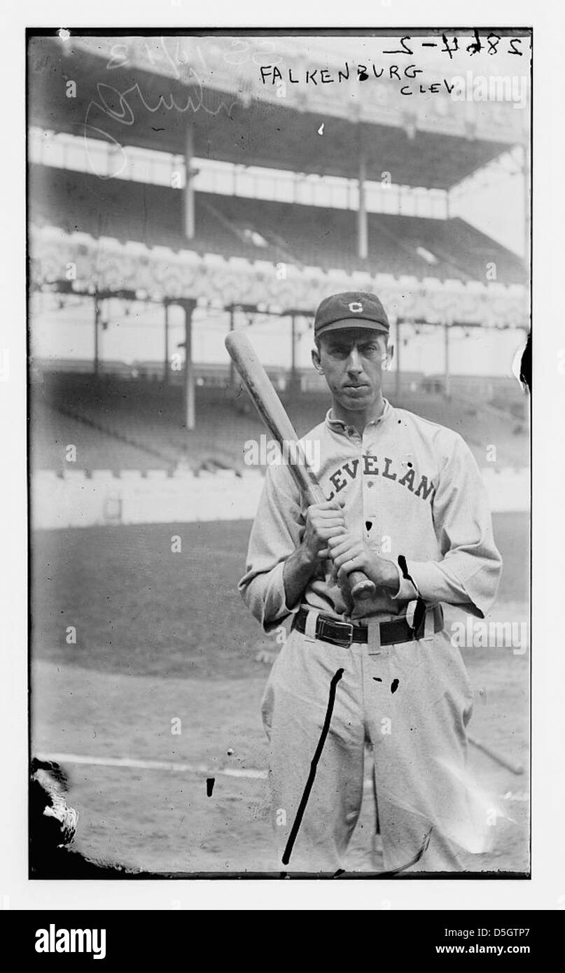 A photograph of Cy Falkenberg of the Cleveland Indians pitching at the ...