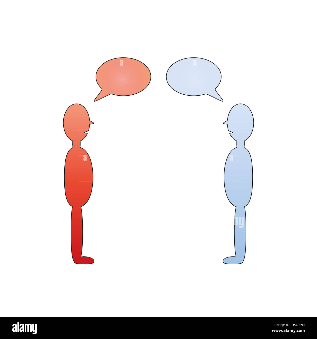 Two people talk silhouette Cut Out Stock Images & Pictures - Alamy