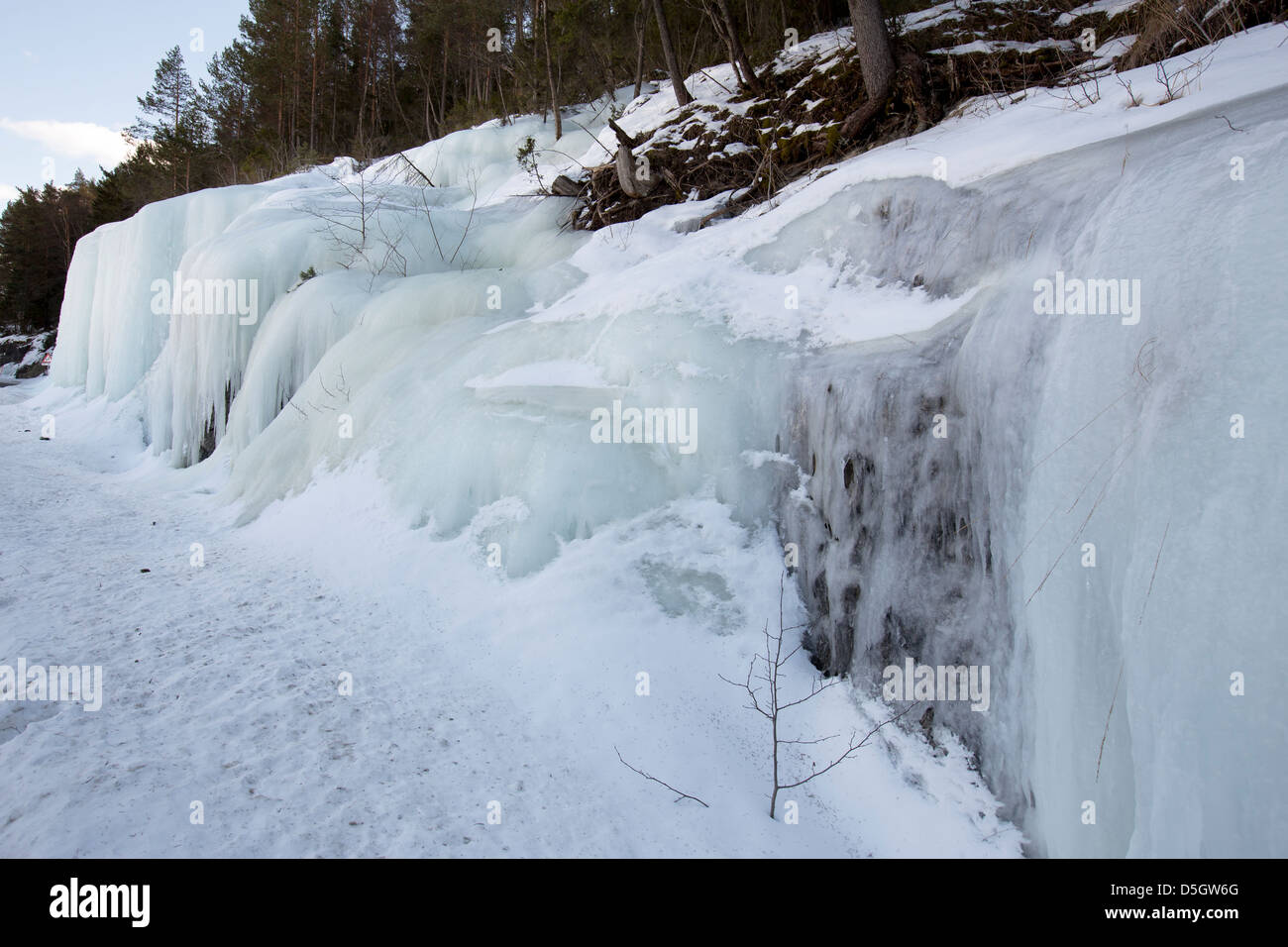 Ice formation on a rock in Norway, Europa Stock Photo - Alamy