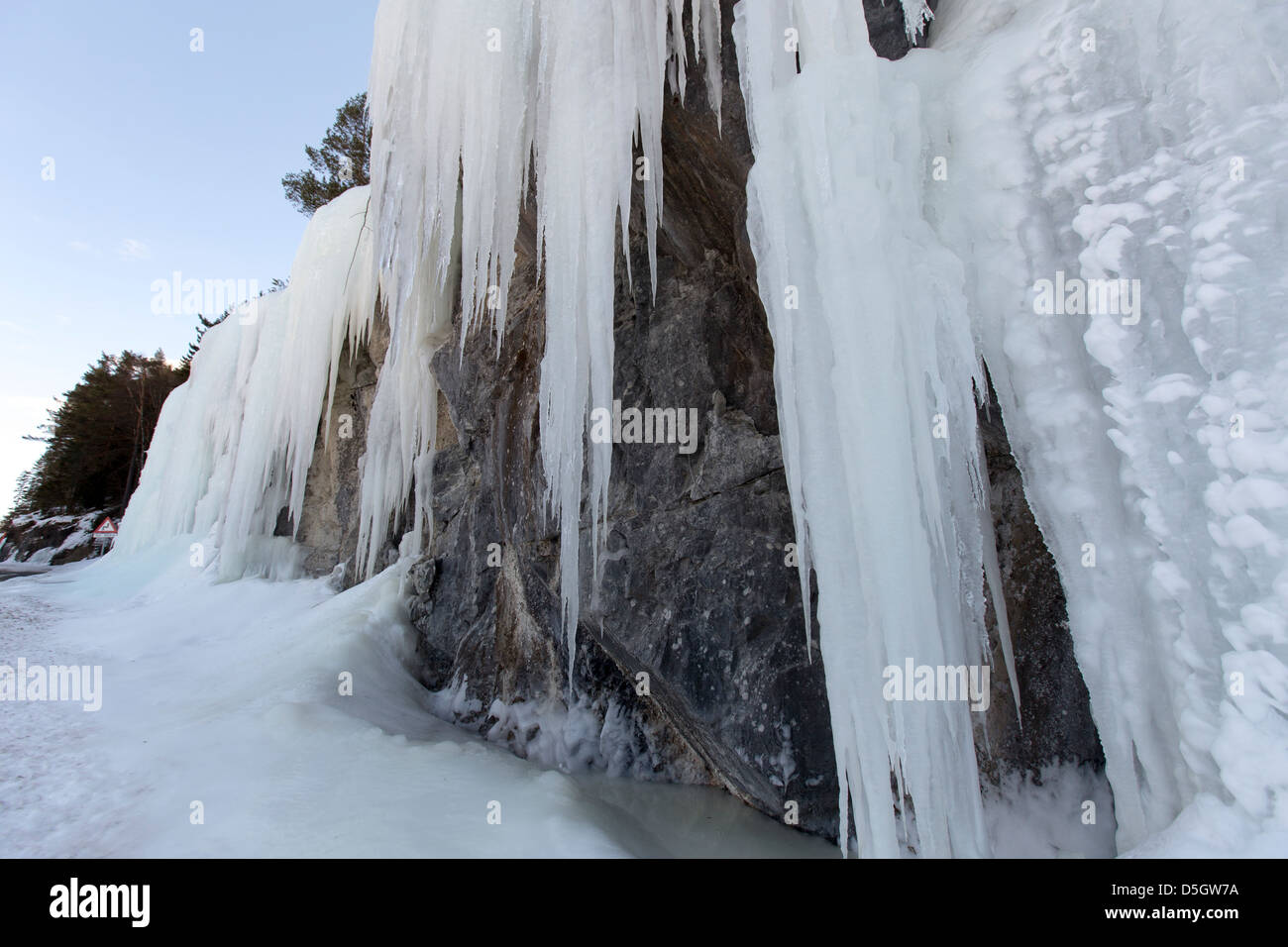 Ice formation on a rock in Norway, Europa Stock Photo - Alamy