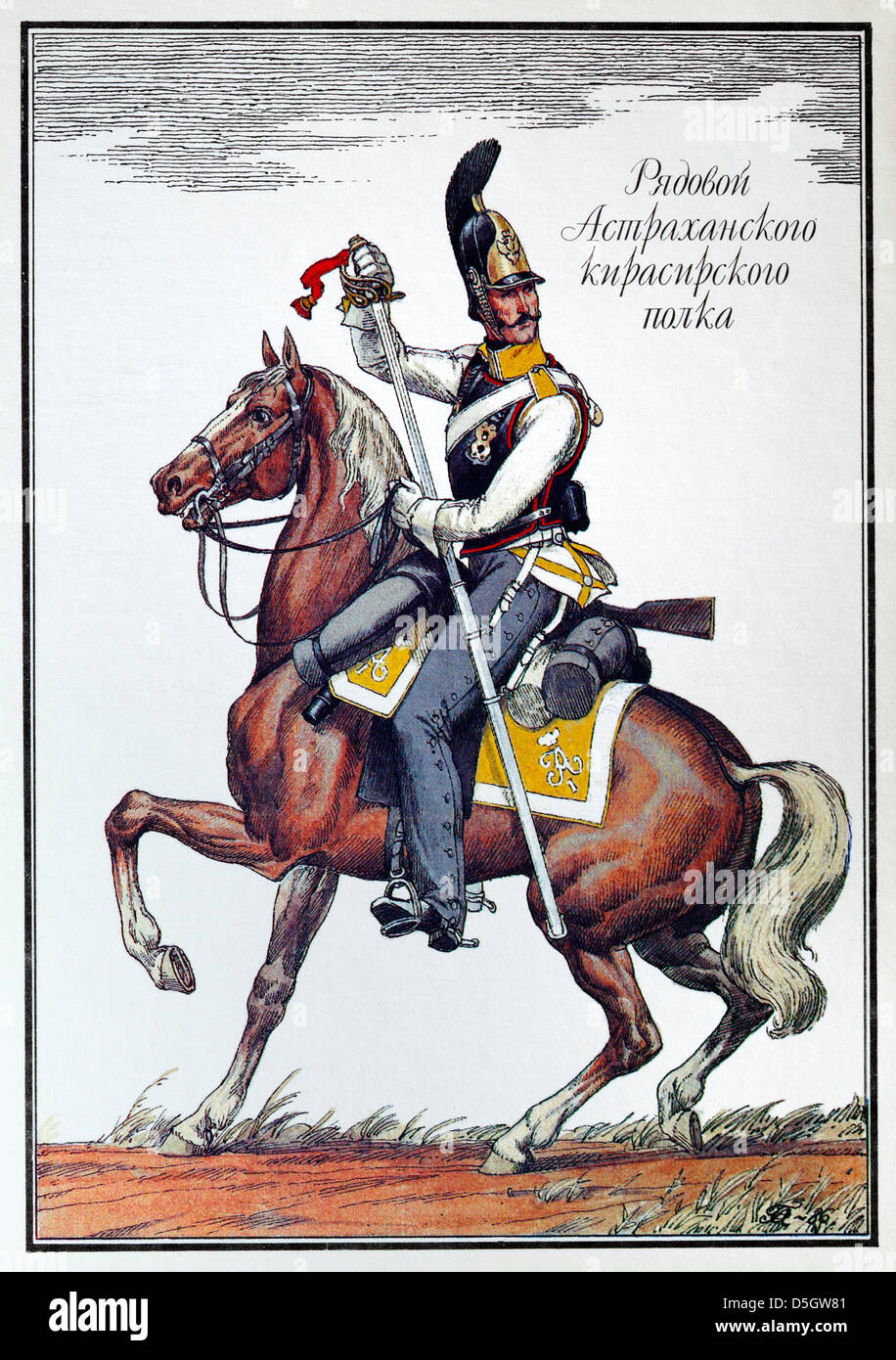 Uniform of private of Astrakhan cuirassier regiment of Russian army ...
