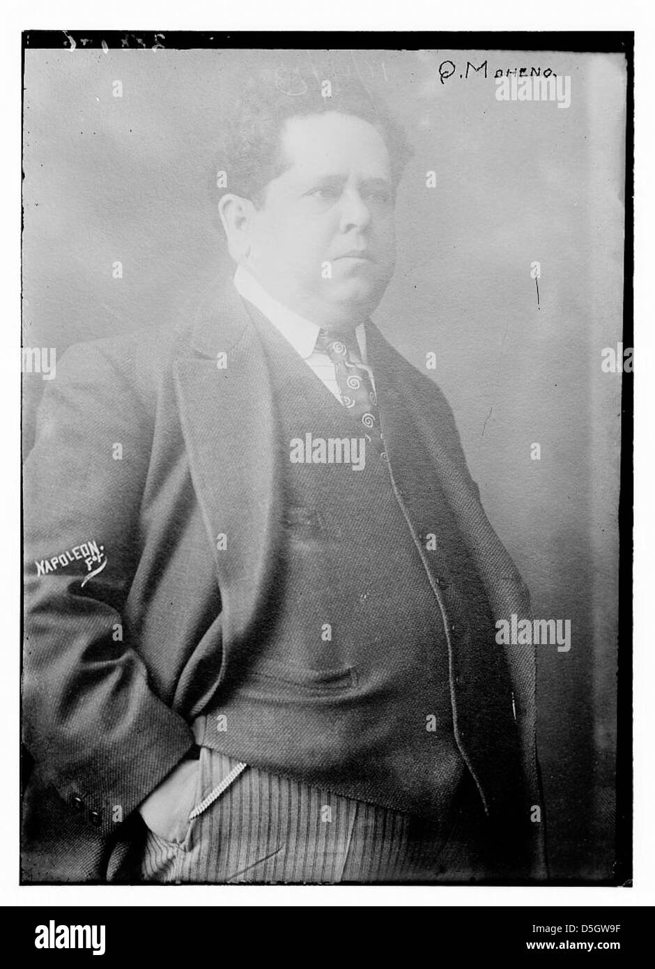 This photograph shows Q. Moheno Tabares, a historical figure in Mexico ...