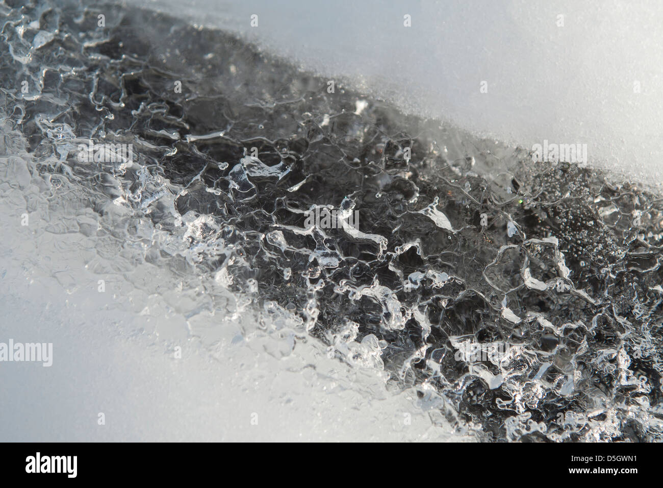 Detail of ice block that has broken off iceberg, Qeqertarsuaq Stock ...