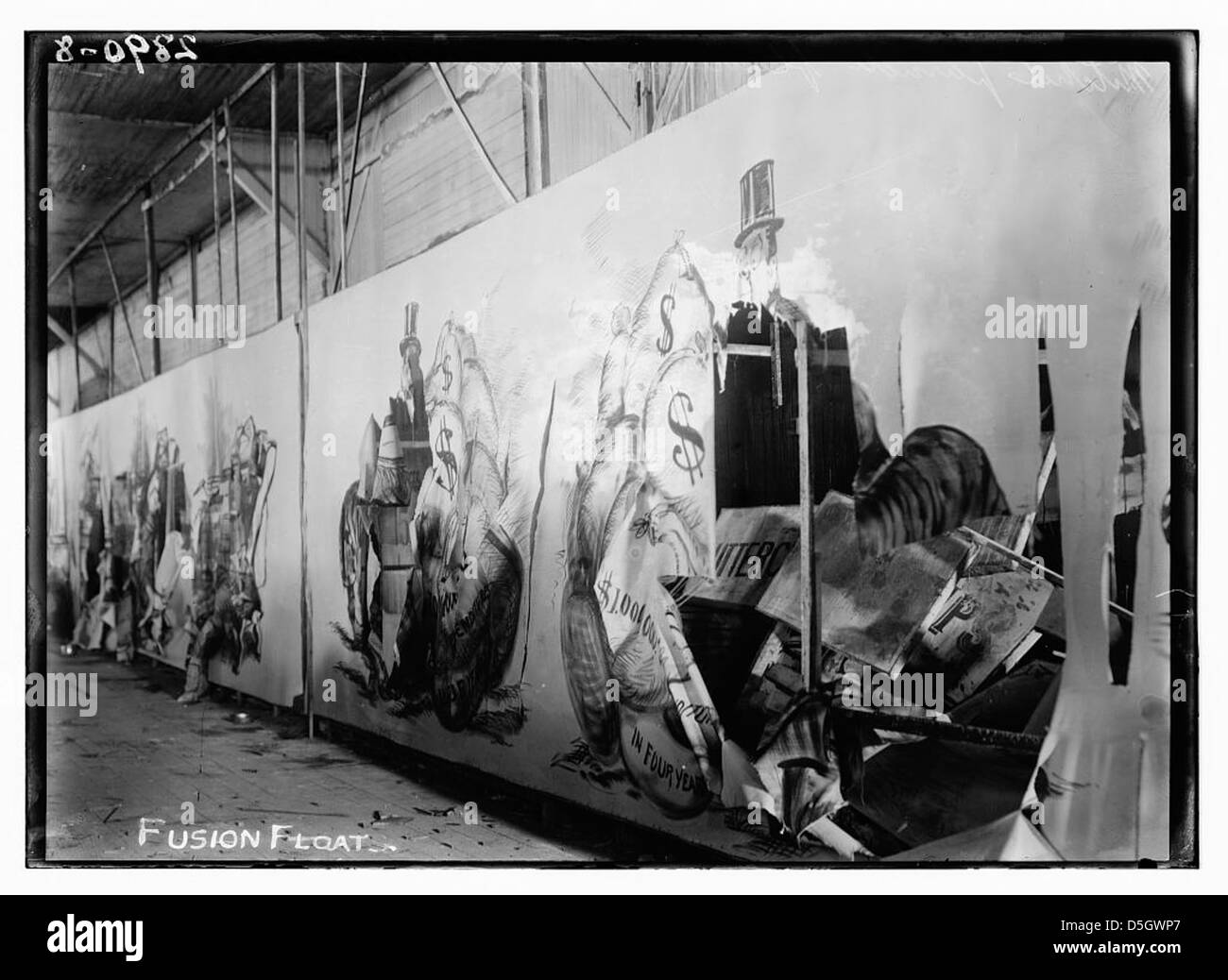A photograph from the Library of Congress showing the 'Fusion Floats ...