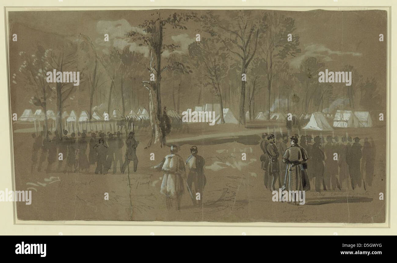 This illustration depicts the camp of the Second Connecticut Regiment ...