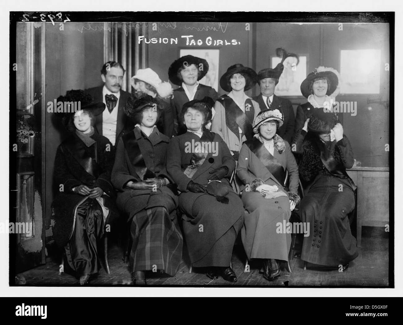 A photograph of a group of women known as the Fusion Tag Girls ...