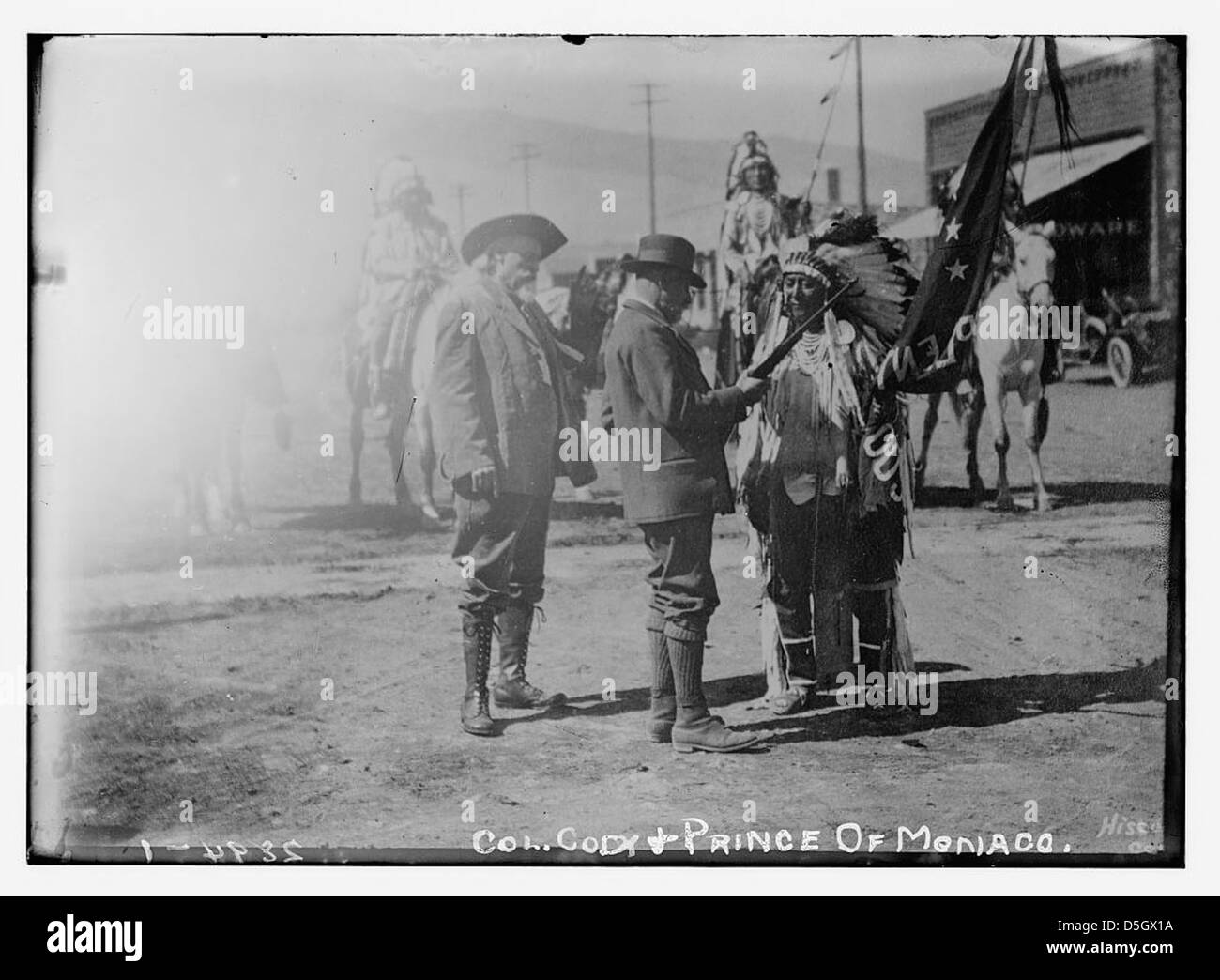 This image shows Colonel William F. Cody, also known as Buffalo Bill ...