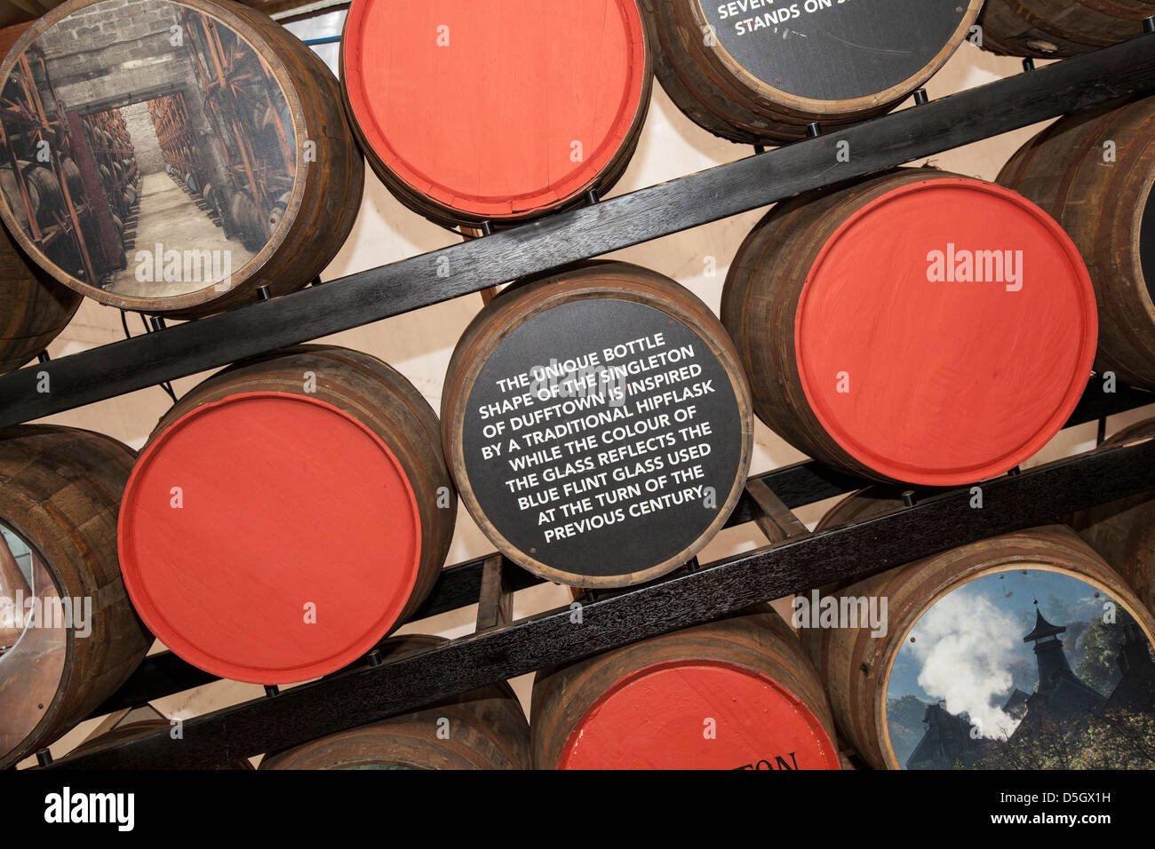 Scottish Singleton Whisky Barrels, at Cheshire Food Festival, UK Stock ...