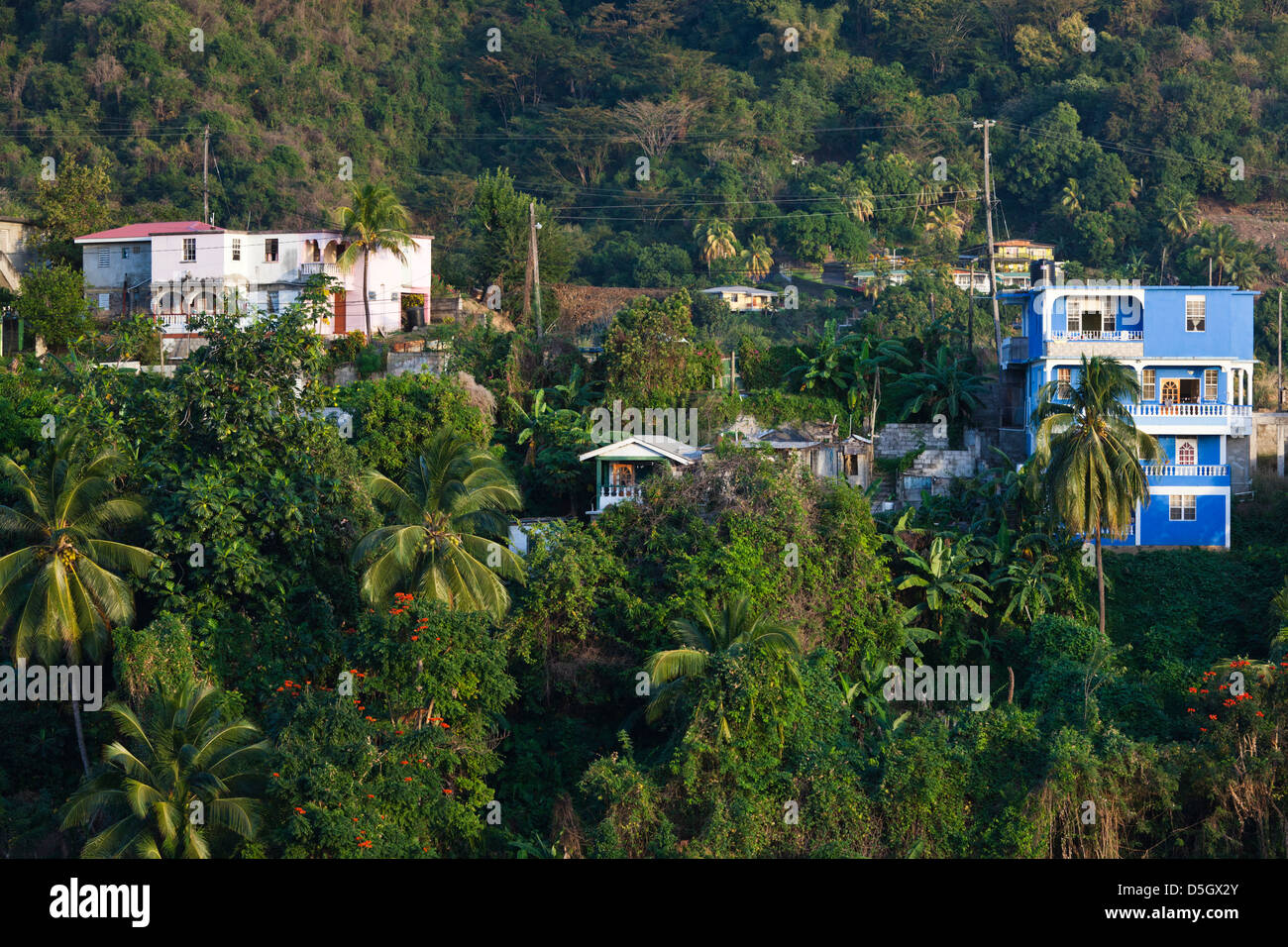 Elevated view roseau town dominica hi-res stock photography and images ...