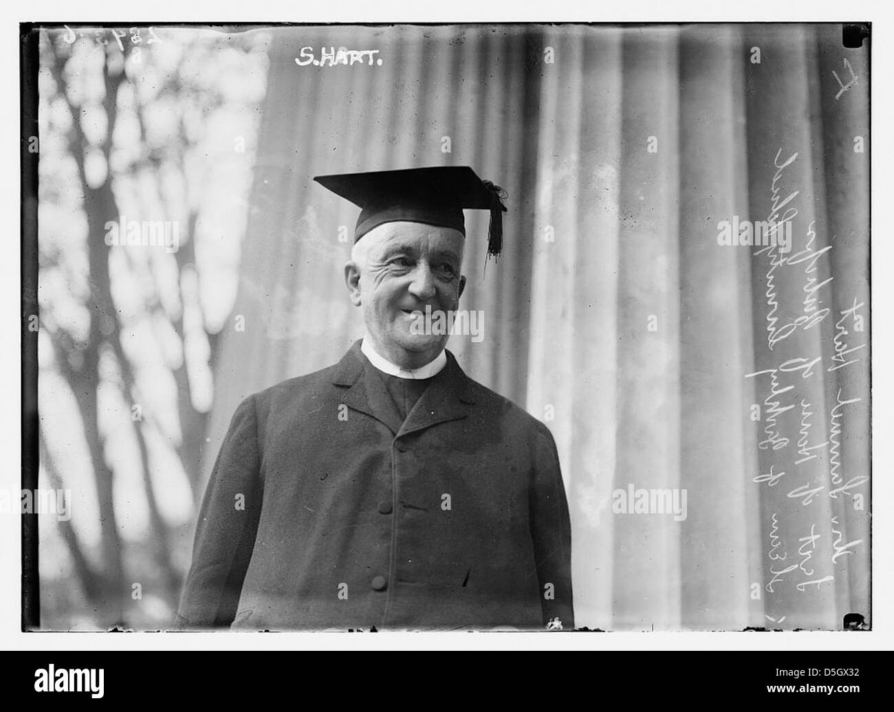A photograph of S. Hart, captured in a historical portrait. The image ...
