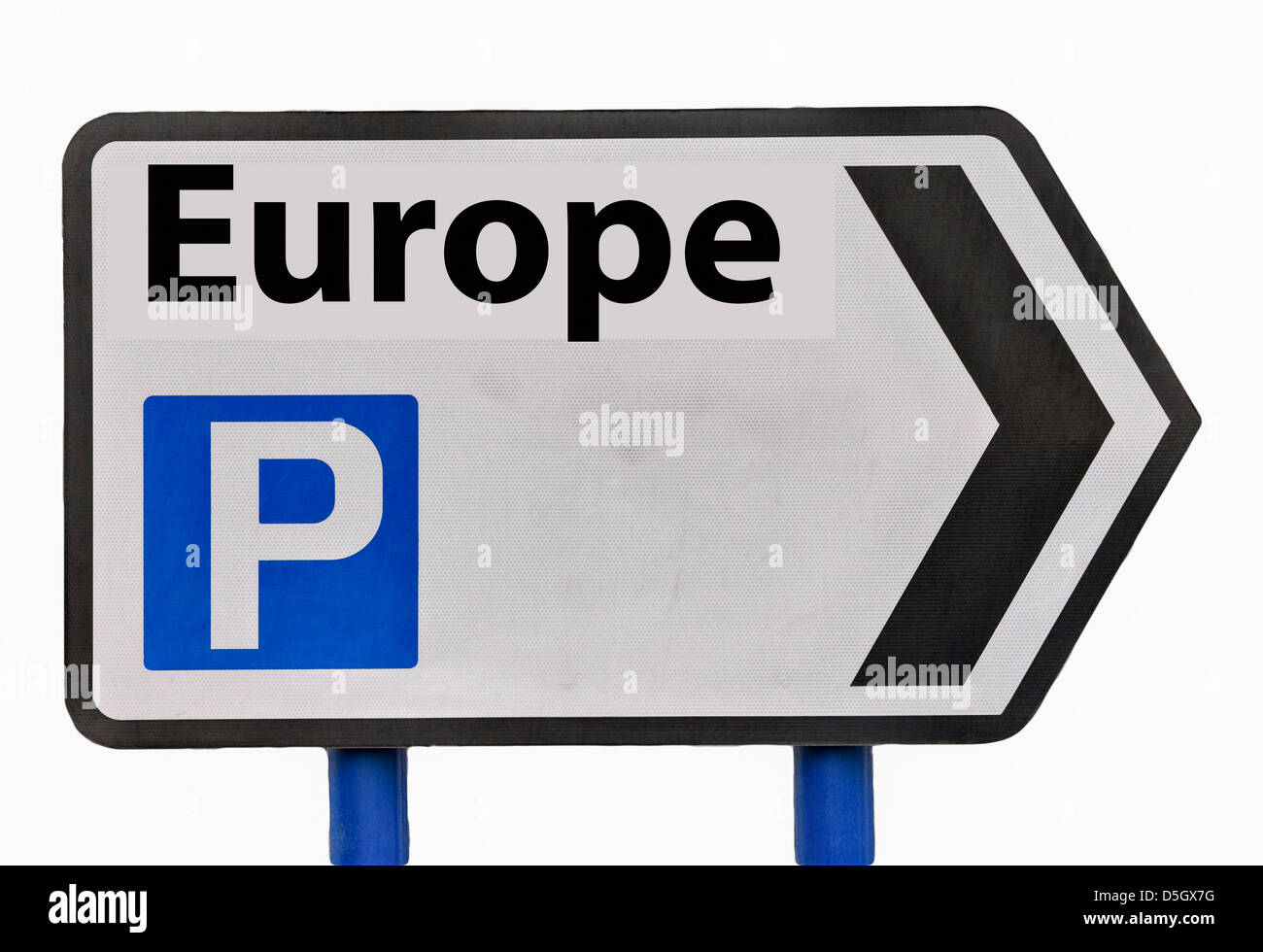Europe on a road sign Stock Photo - Alamy