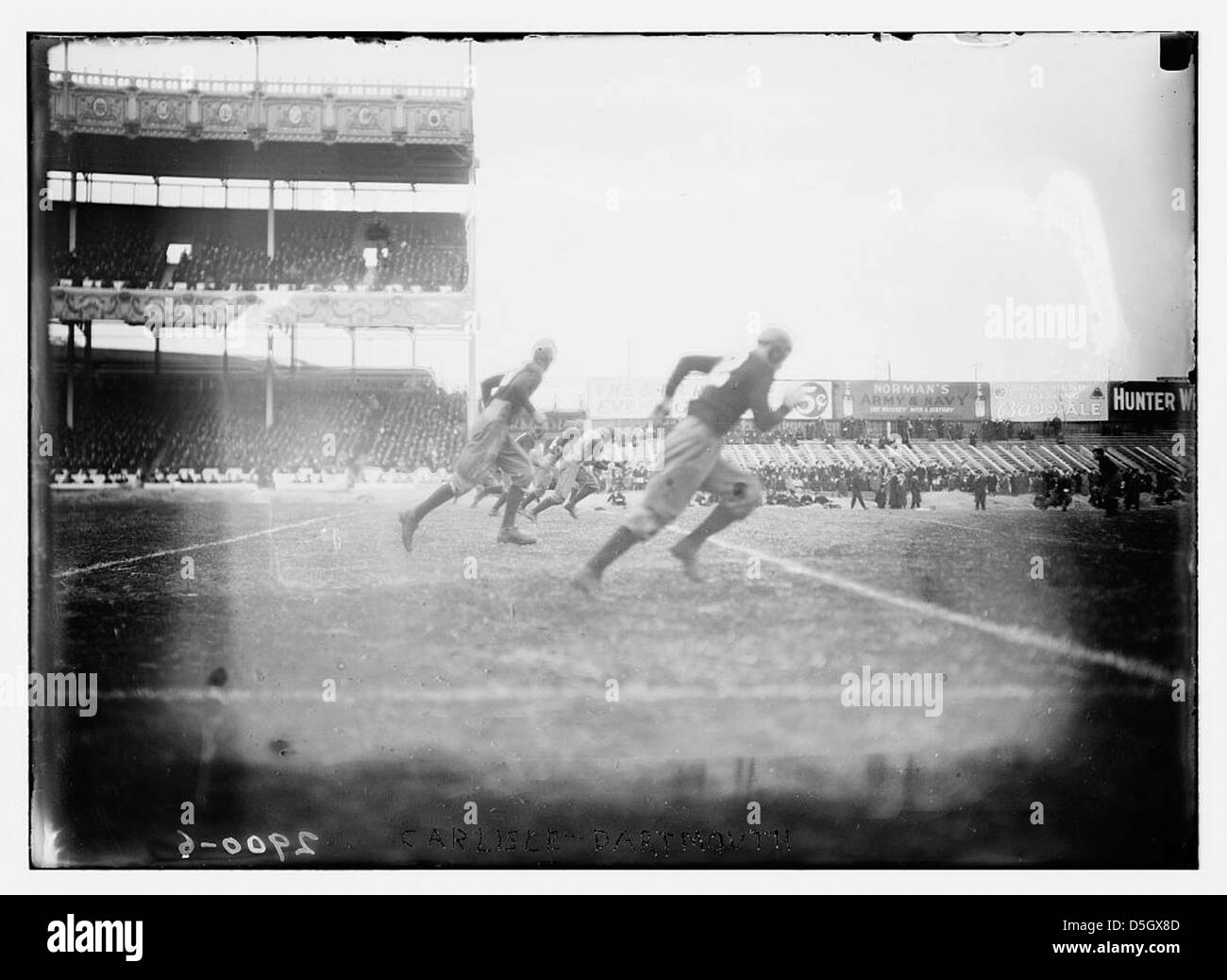 This 1913 photograph shows a football game between Carlisle and ...