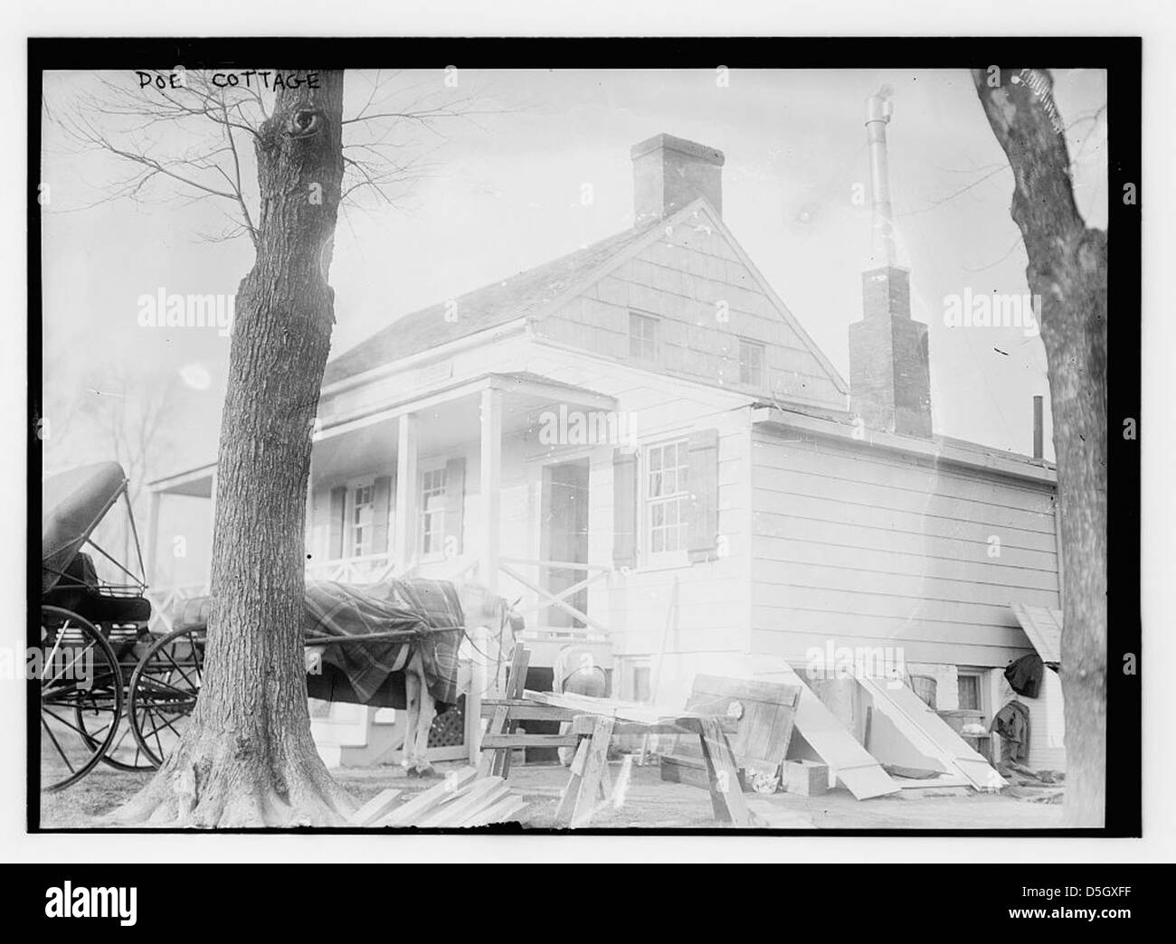 A photograph of Poe Cottage, dedicated on November 13, 1913, in New ...