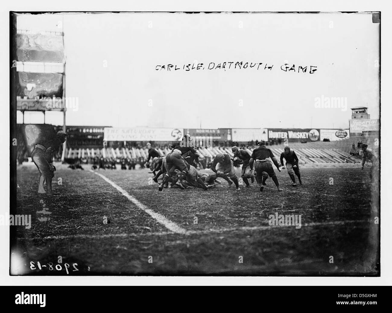 A historical photo of a football game between Carlisle Indian ...