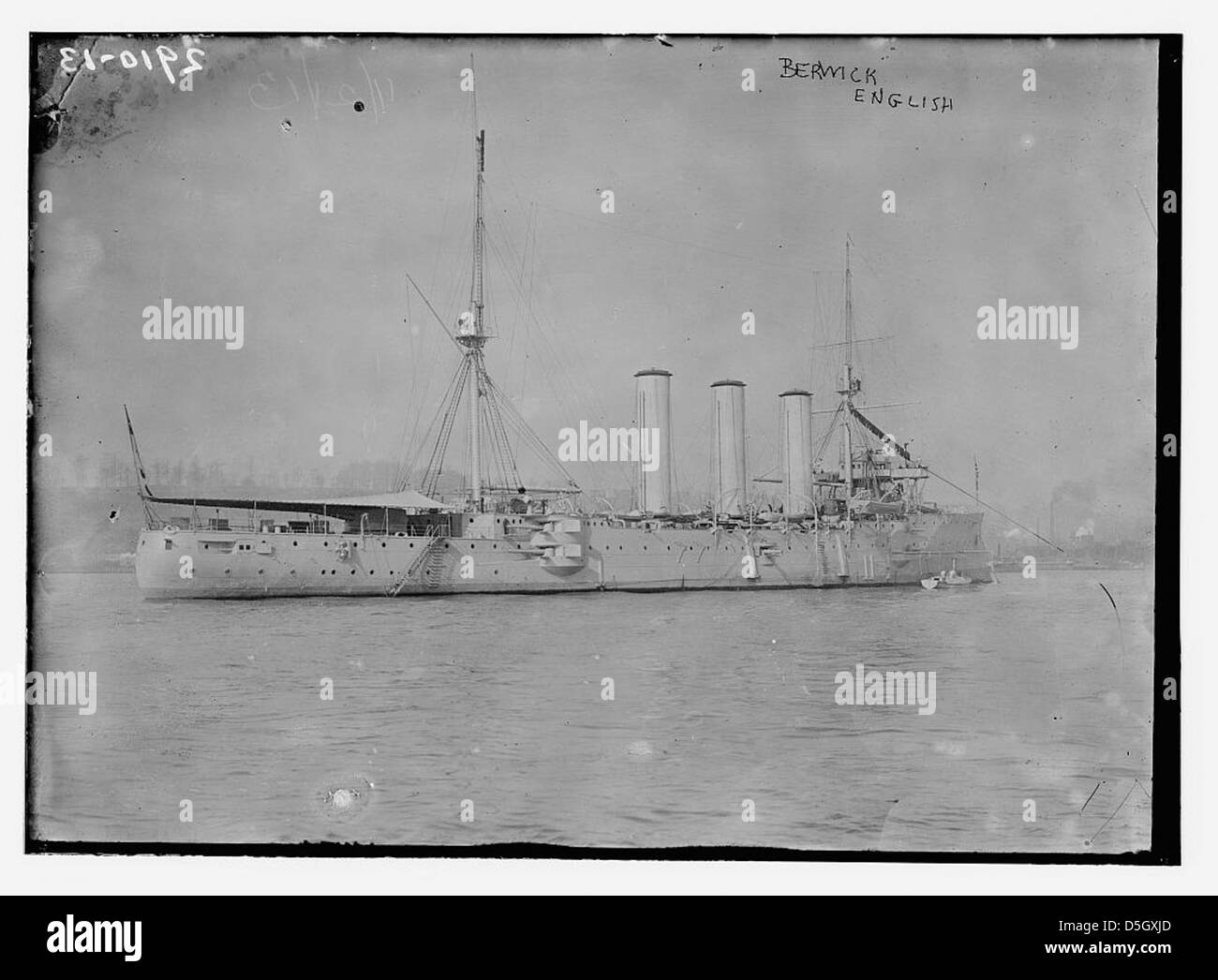 The armored cruiser HMS Berwick, a Monmouth-class ship of the Royal ...