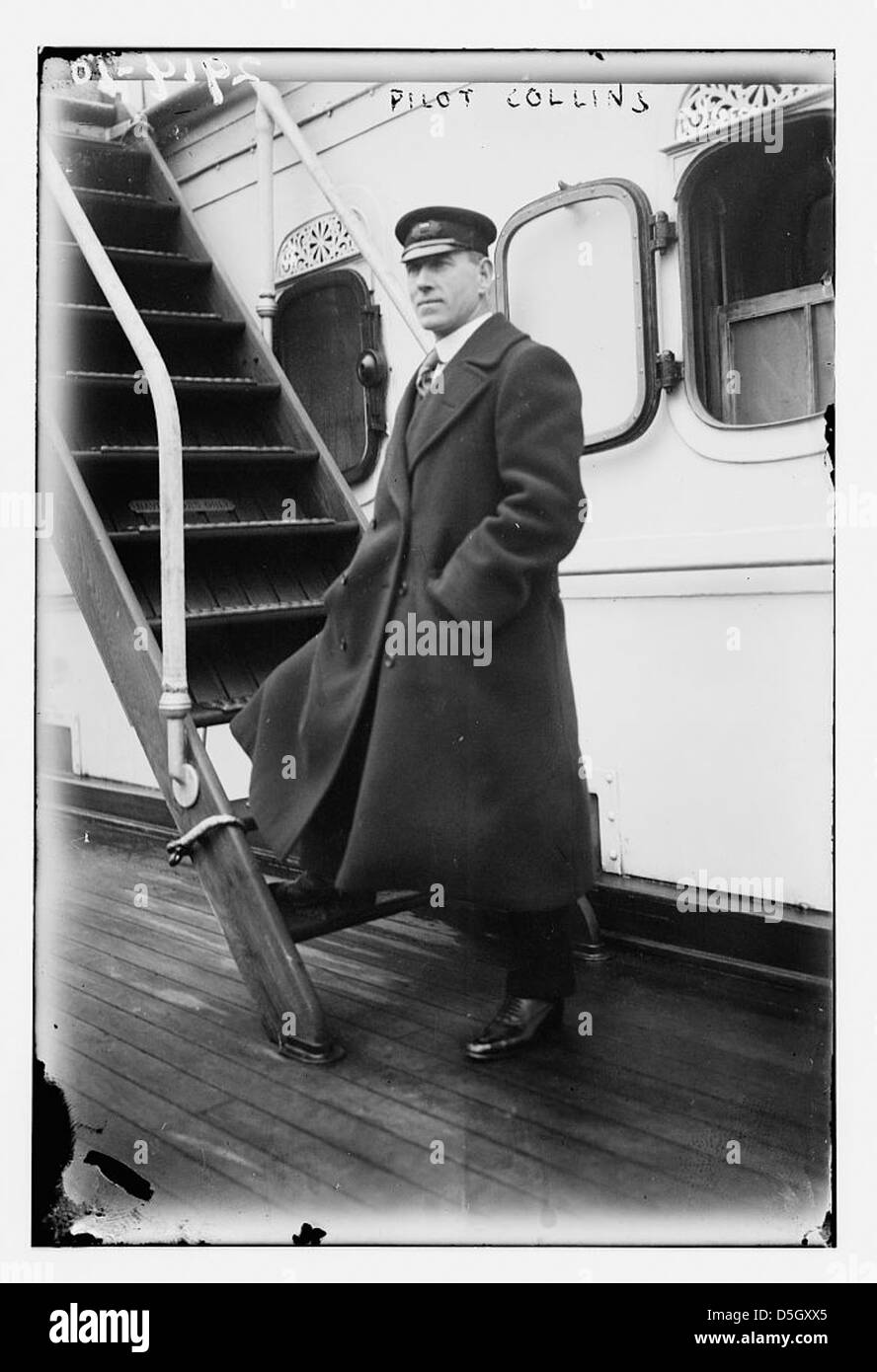 A portrait of Pilot Collins, a significant figure in aviation history ...