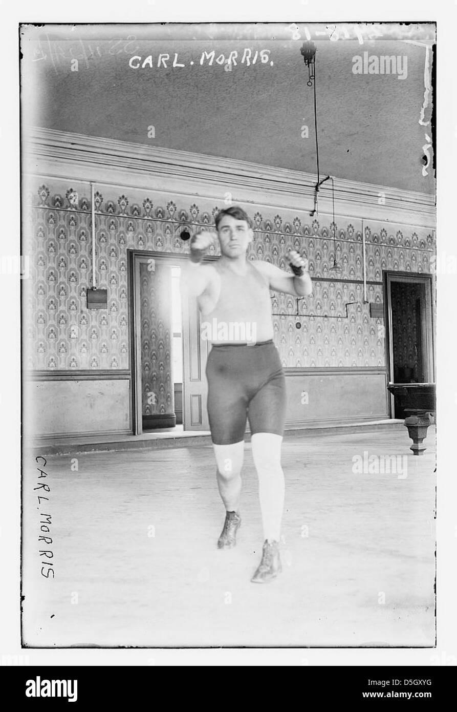 A portrait of Carl Morris, a boxer known for his skills in the ring ...