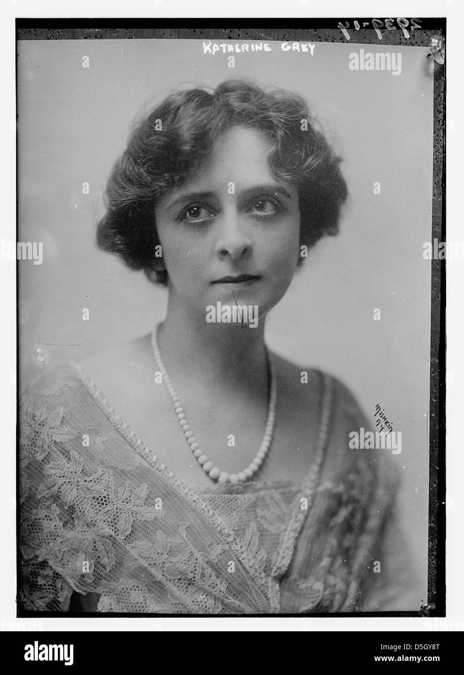 Portrait of Katherine Gray, a woman captured in a studio photograph by ...