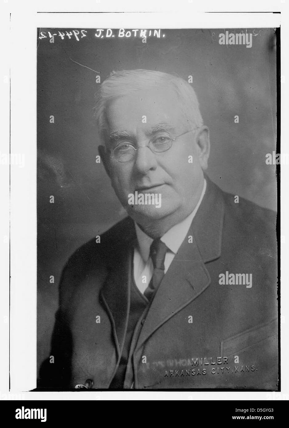 A photograph of J.D. Botkin, an individual captured by the Library of ...