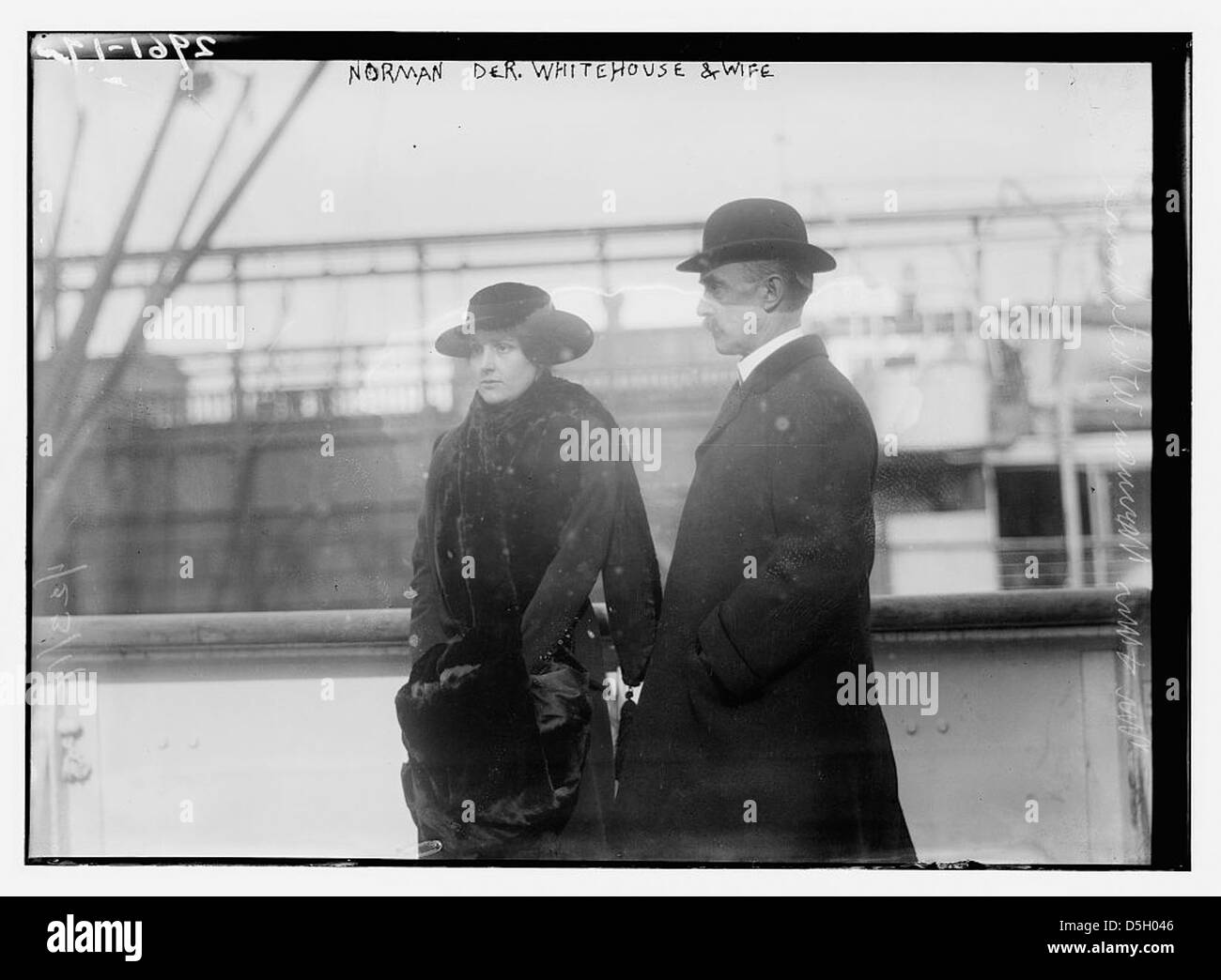 This photograph shows Norman de R. Whitehouse and his wife, Vira ...
