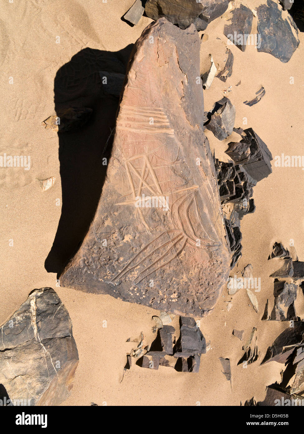 Prehistoric rock carvings at Oued Mestakou on the Tata to Akka road in ...