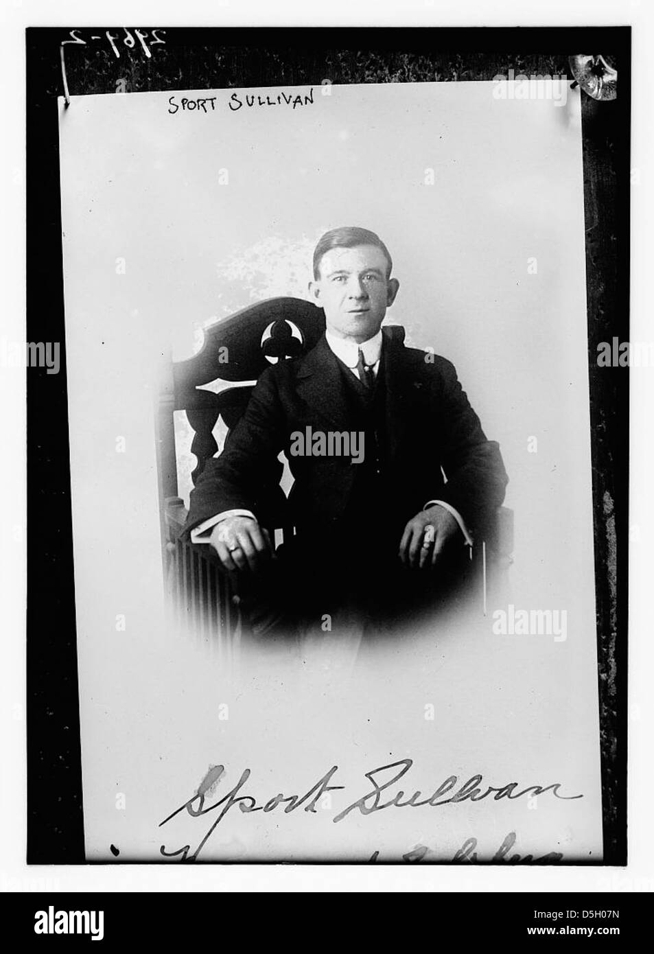 A photograph of Joseph 'Sport' Sullivan, taken in 1914 by the Bain News ...