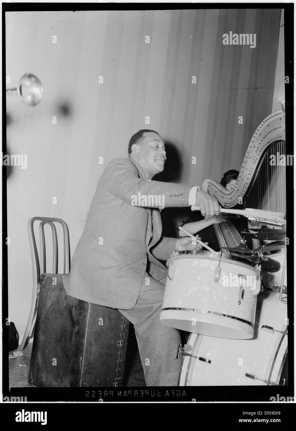 A photograph of Zutty Singleton, a renowned jazz drummer, and Adele ...