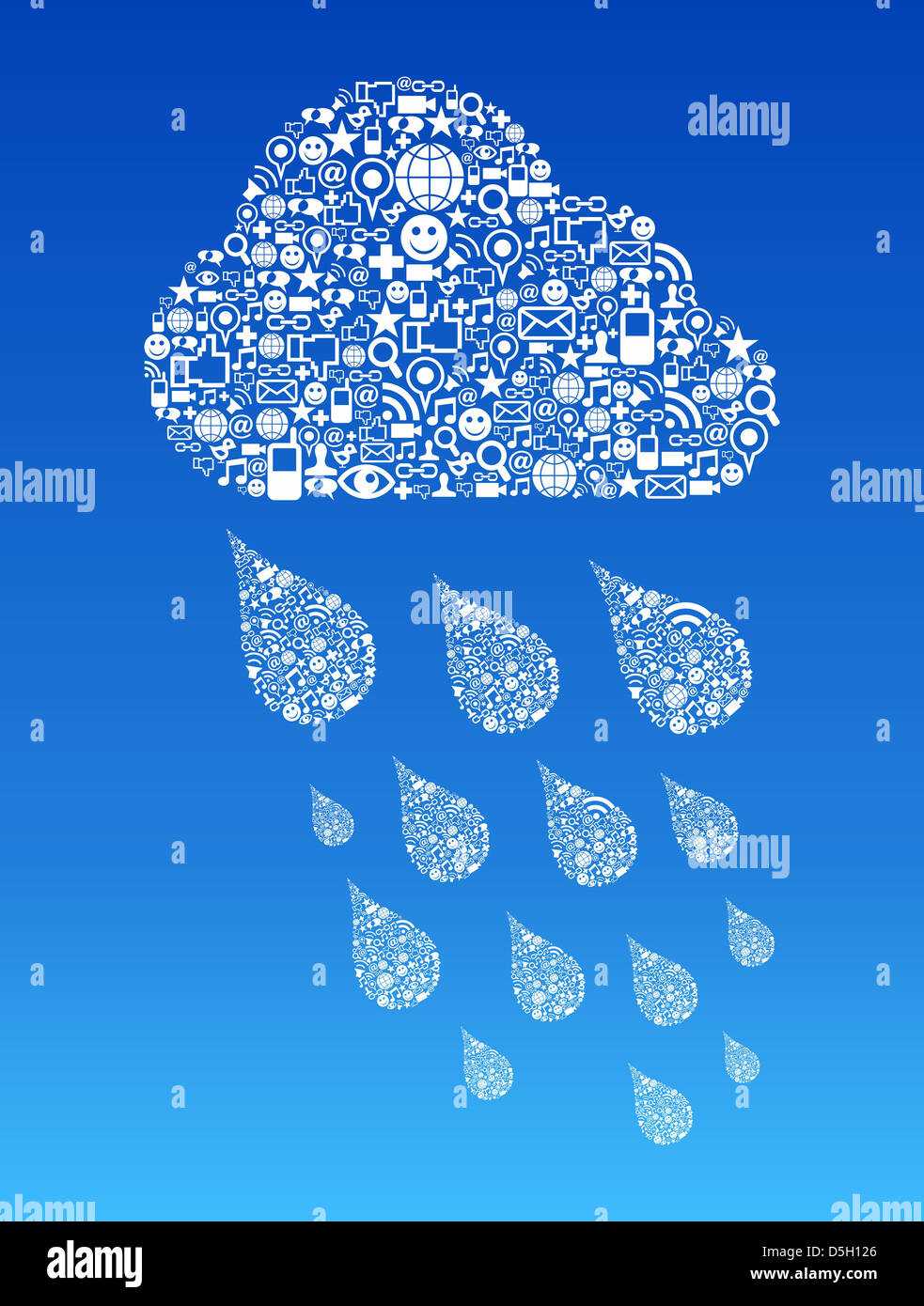 Cloud computing social media network concept background. Vector file ...