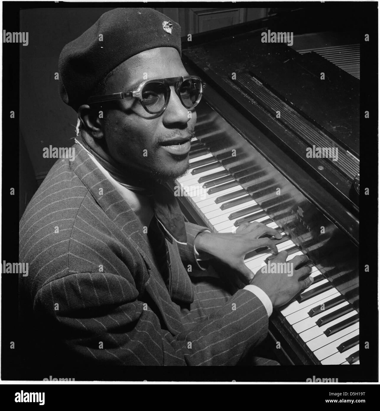 A portrait of jazz musician Thelonious Monk, taken at Minton's ...