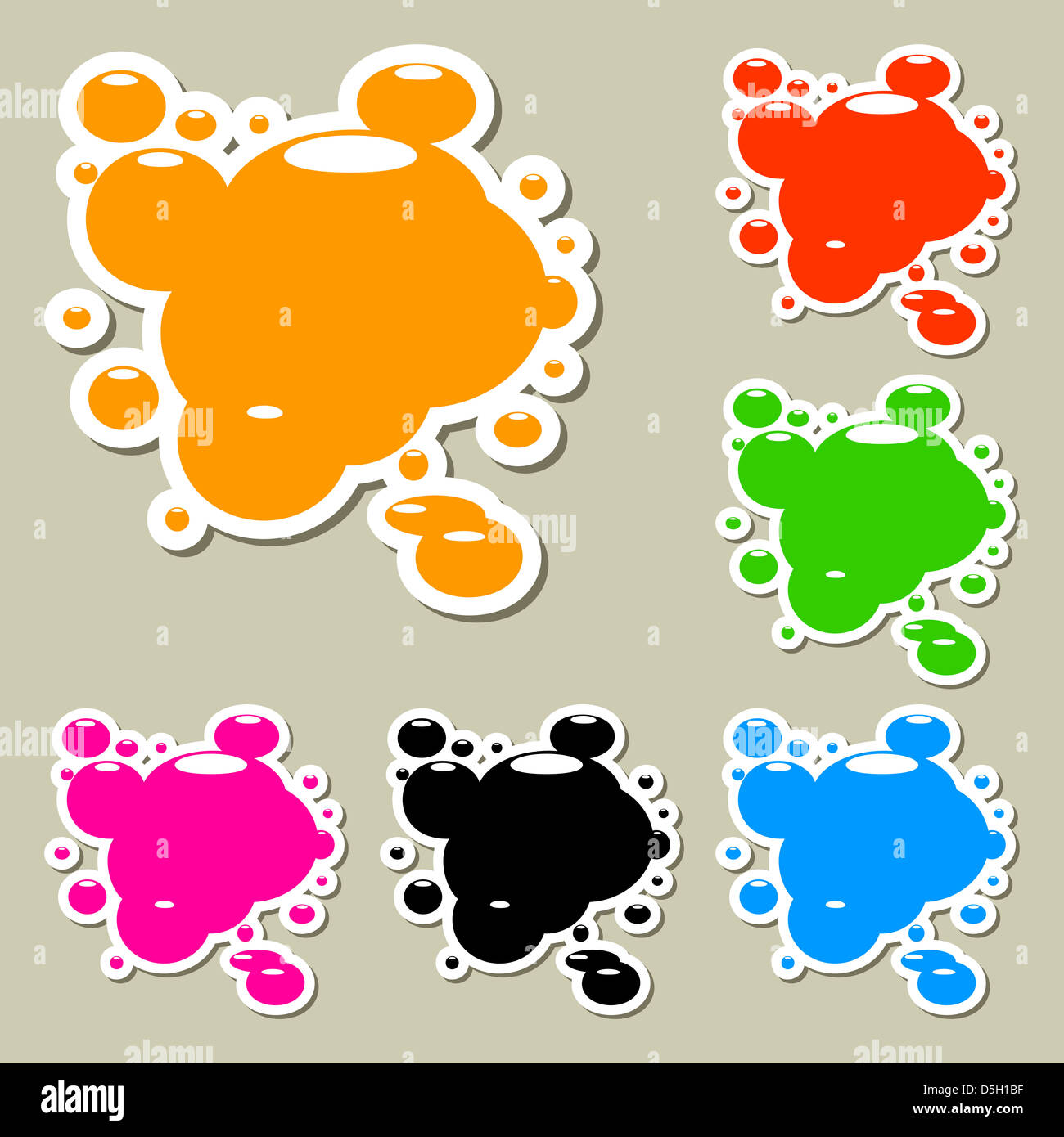Multicolored blots. Set Stock Photo - Alamy