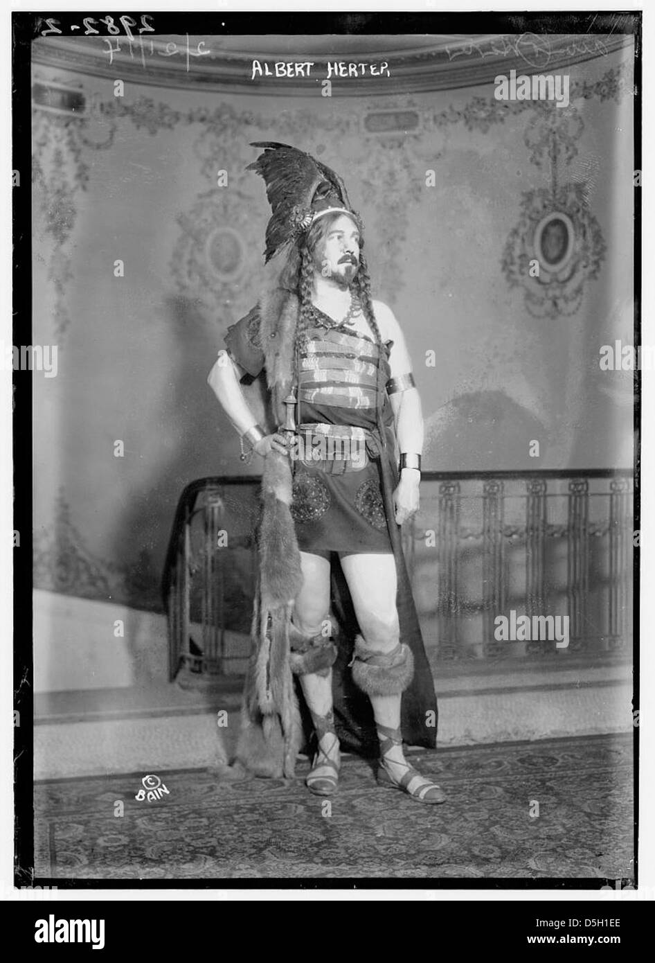 This image features Albert Herter standing in a Venetian pageant ...