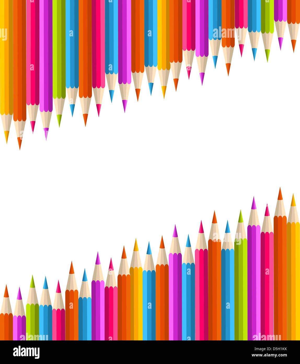 Background with color pencils seamless pattern. Vector file layered for ...