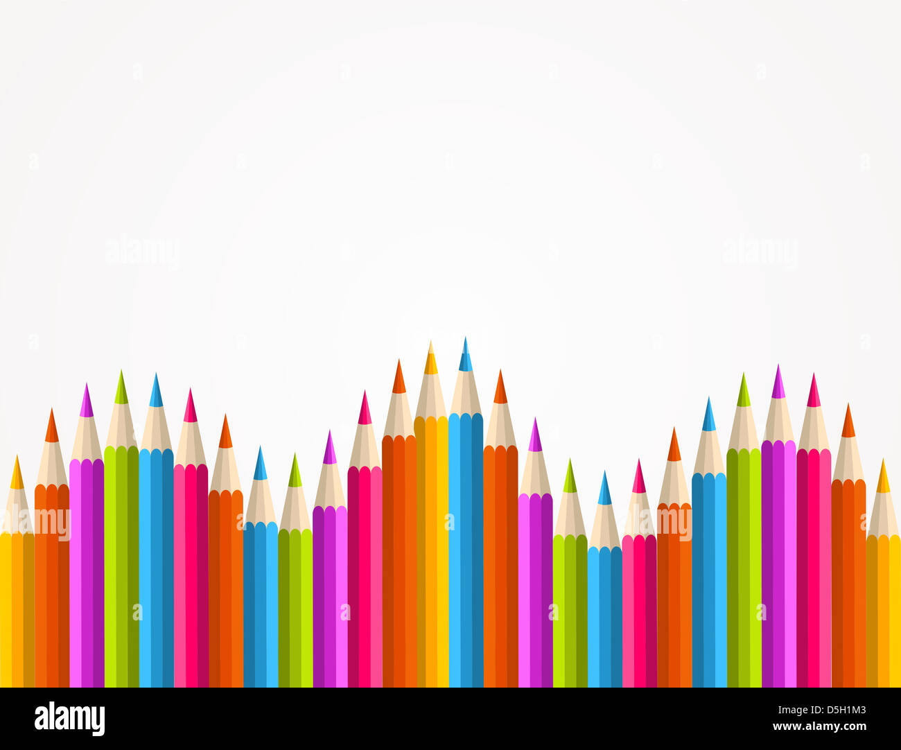 Colorful rainbow pencil banner seamless pattern background. Vector ...