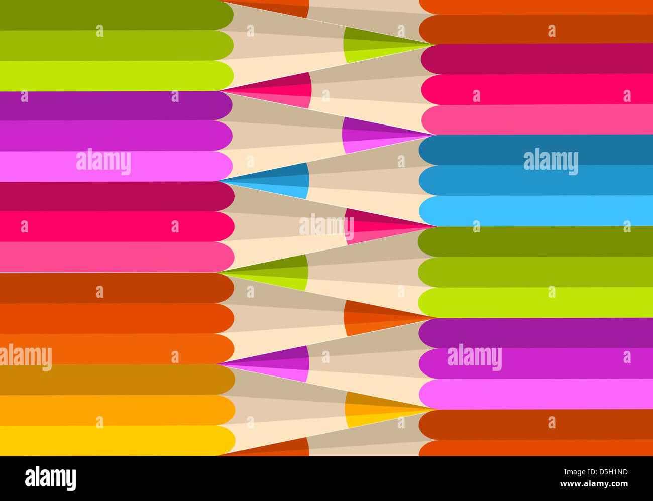 Colorful rainbow pencil banner seamless pattern background. Vector ...