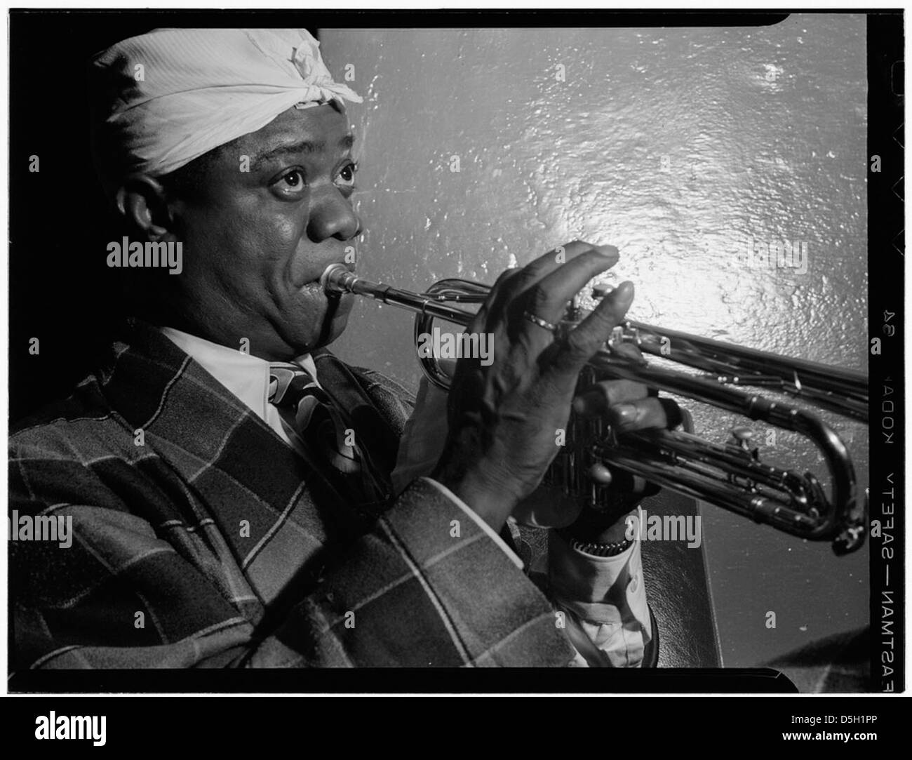 Louis Armstrong is captured in this portrait at the Aquarium in New ...