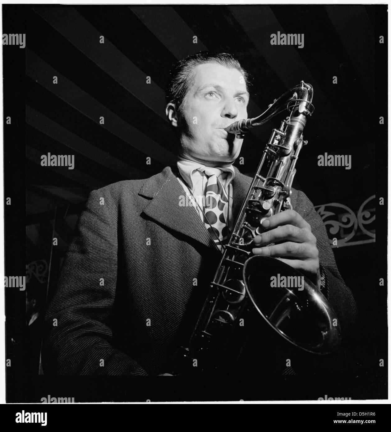 Charlie Barnet, jazz saxophonist, is photographed in 1946 for a WOR ...