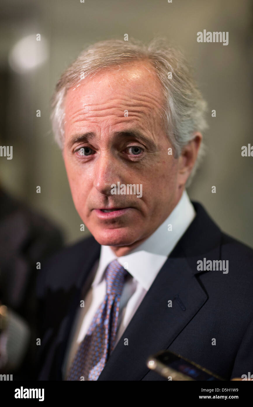 Senator Bob Corker (R-TN) speaks to reporters about the attack on the U ...
