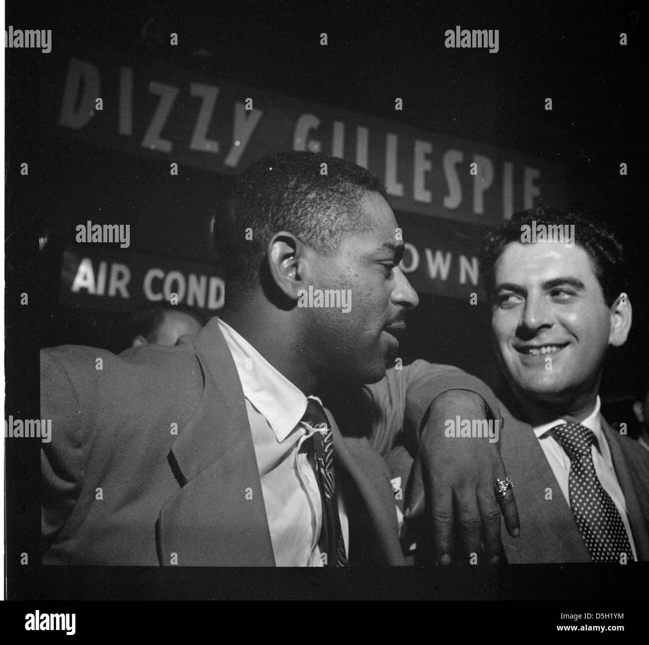 Jazz musicians Dizzy Gillespie and Georgie Auld are captured in this ...