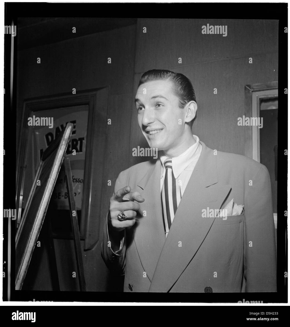 A portrait of jazz musician Serge Chaloff, known for his contributions to the jazz scene, taken ...