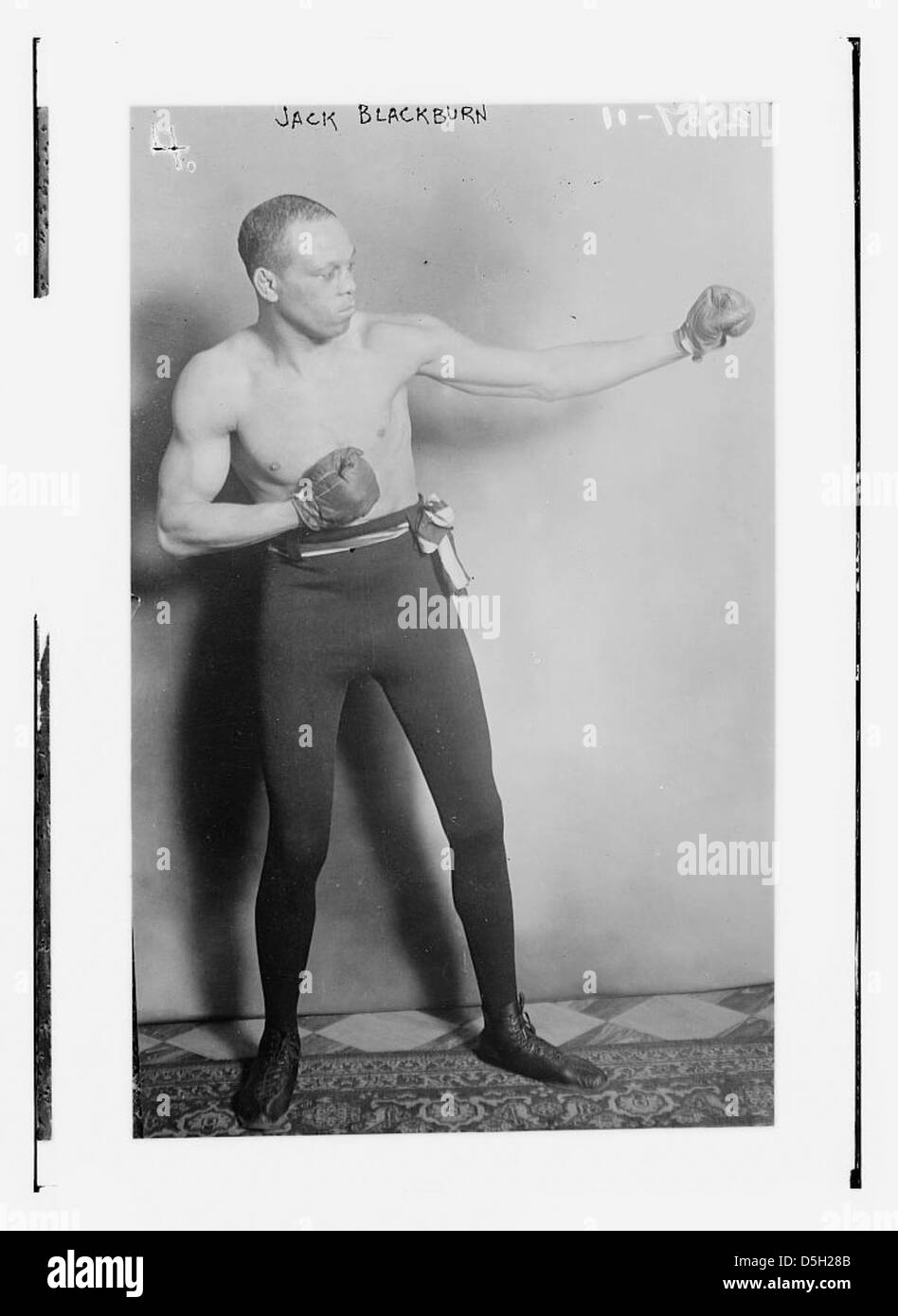 A photograph of Jack Blackburn, an influential African-American boxer ...