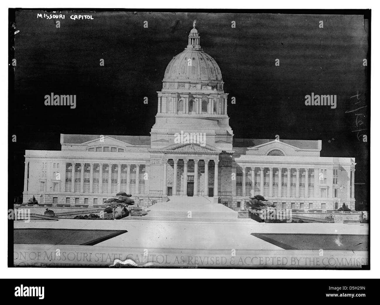 An architectural rendering of the Missouri State Capitol in Jefferson ...