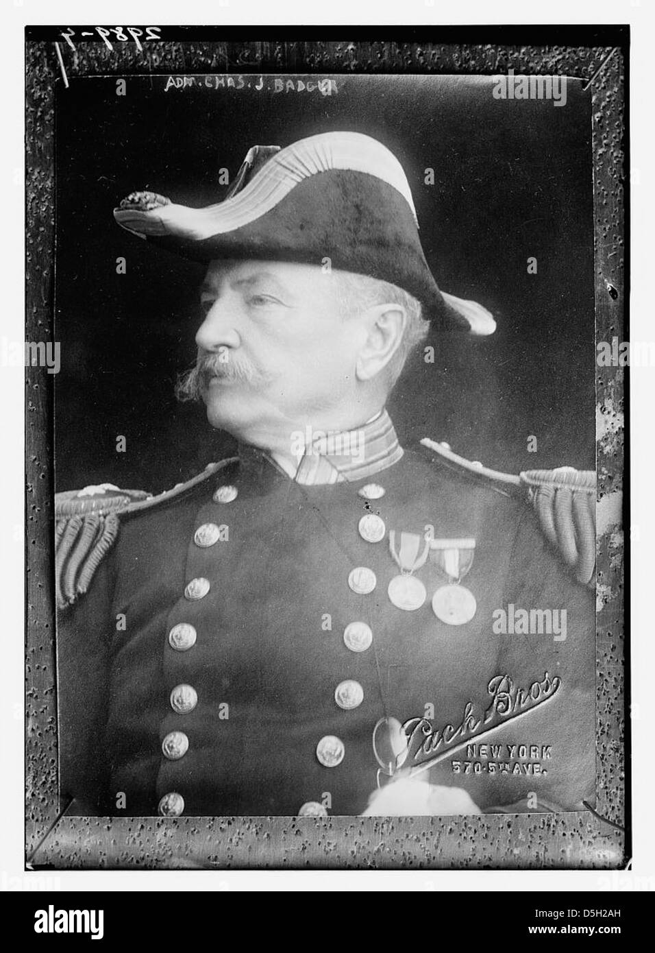 A formal portrait of Admiral Charles J. Badger, an officer in the U.S ...