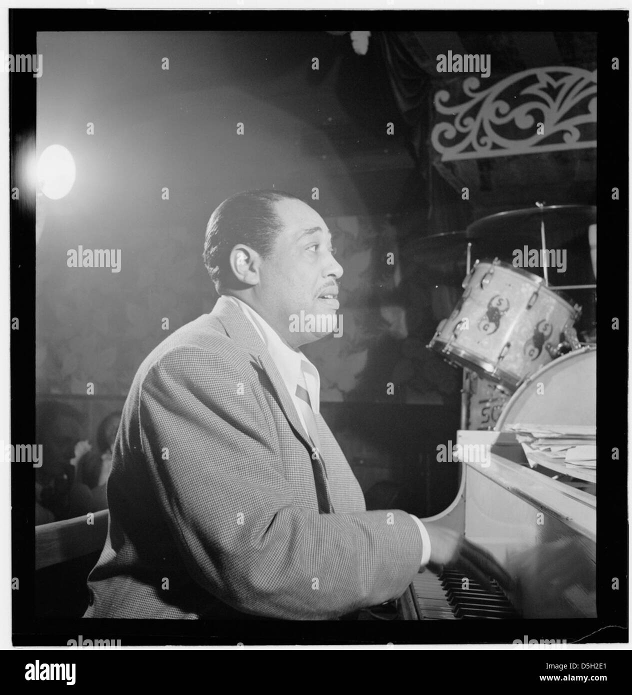 A portrait of Duke Ellington at the Aquarium in New York, taken around ...