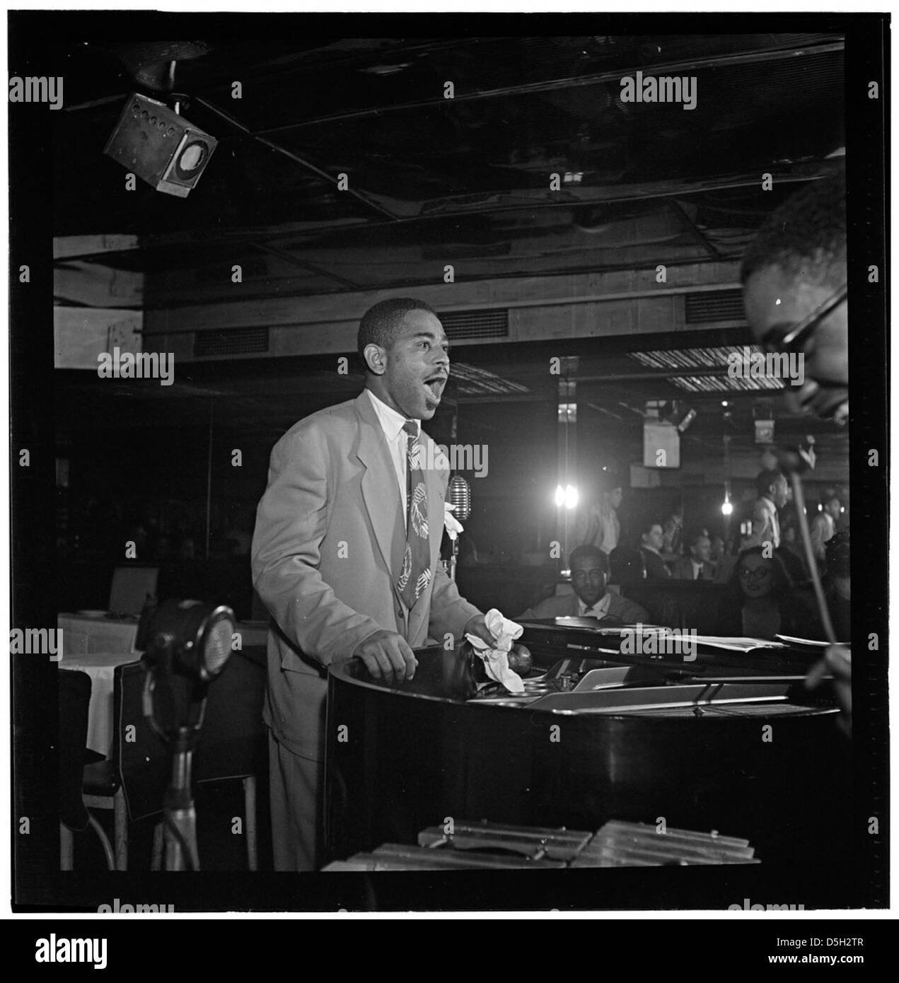 This portrait captures the iconic jazz trumpeter Dizzy Gillespie in New ...