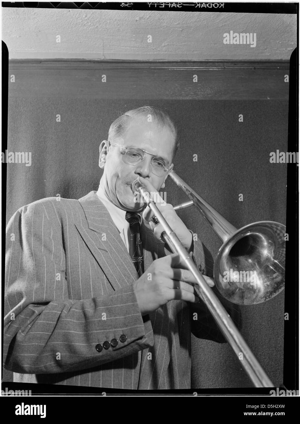 A portrait of musician Bill Harris taken in April 1947 at William P ...