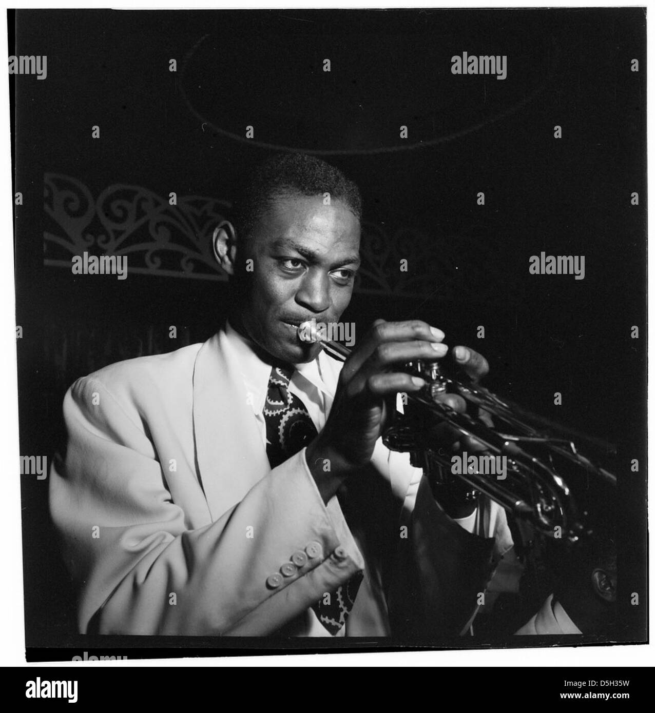 A portrait of Taft Jordan, an influential American jazz trombonist ...