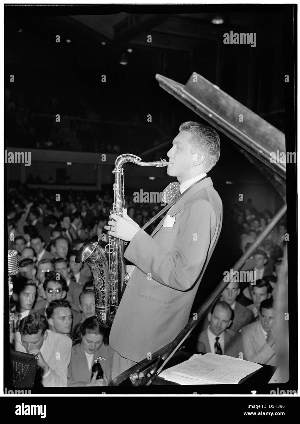 A portrait of Bob Cooper, an American jazz saxophonist, captured during ...