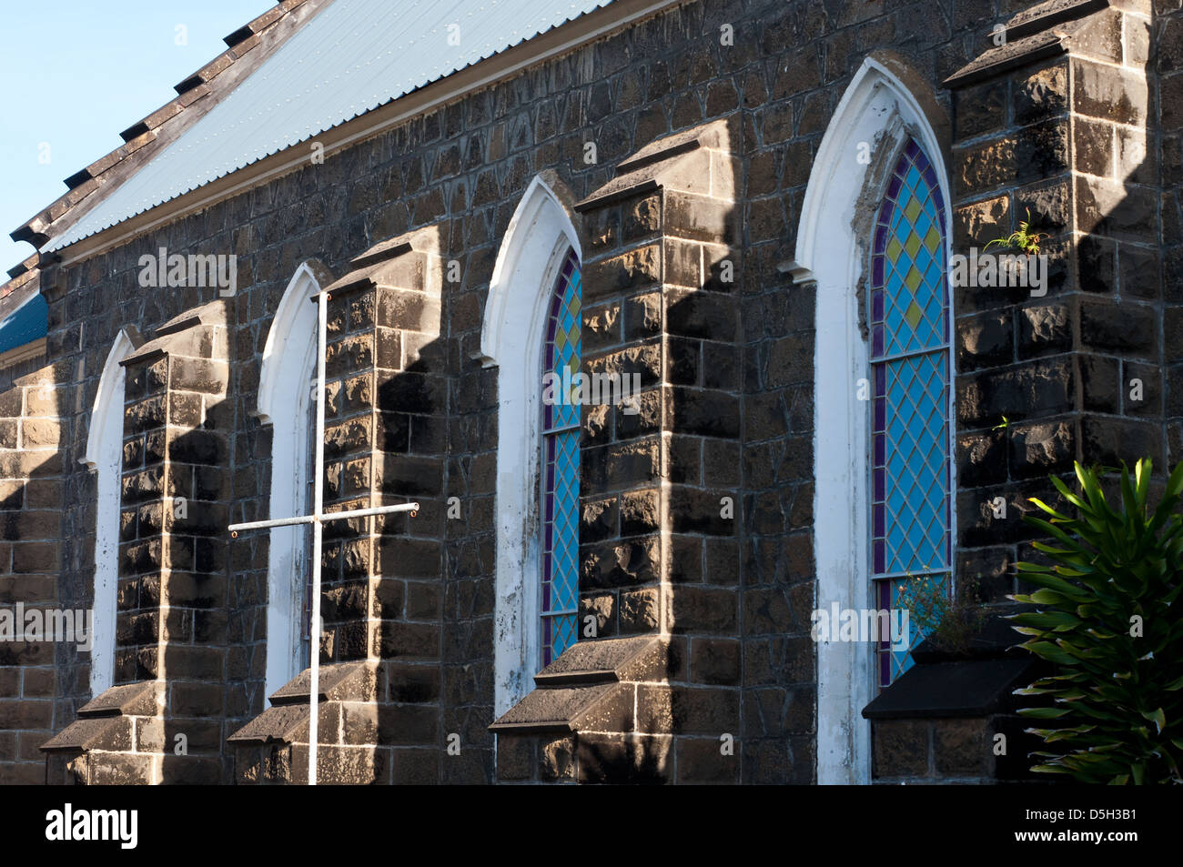 old bluestone church, mahebourg, mauritius Stock Photo - Alamy